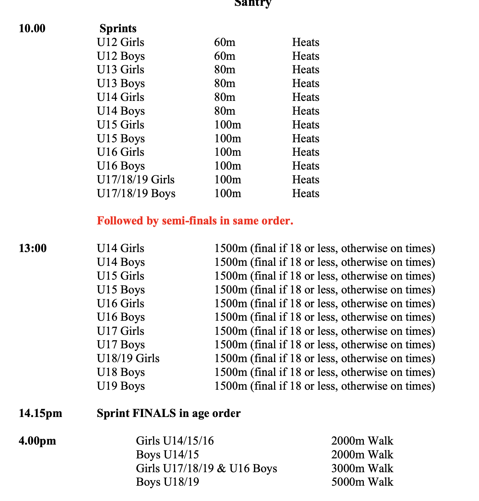 Dublin Juvenile Track & Field Championships – Day 4 – Sunday 9th June ...